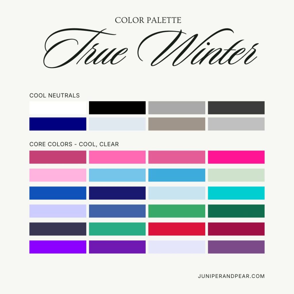 True Winter Color Palette: A Complete Guide to Finding and Styling Your ...
