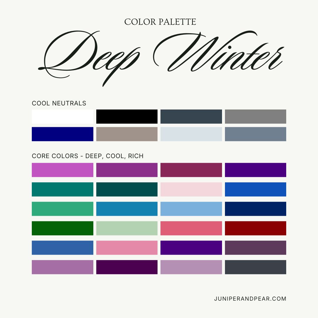 Deep Winter Color Palette: A Complete Guide to Finding and Styling Your ...