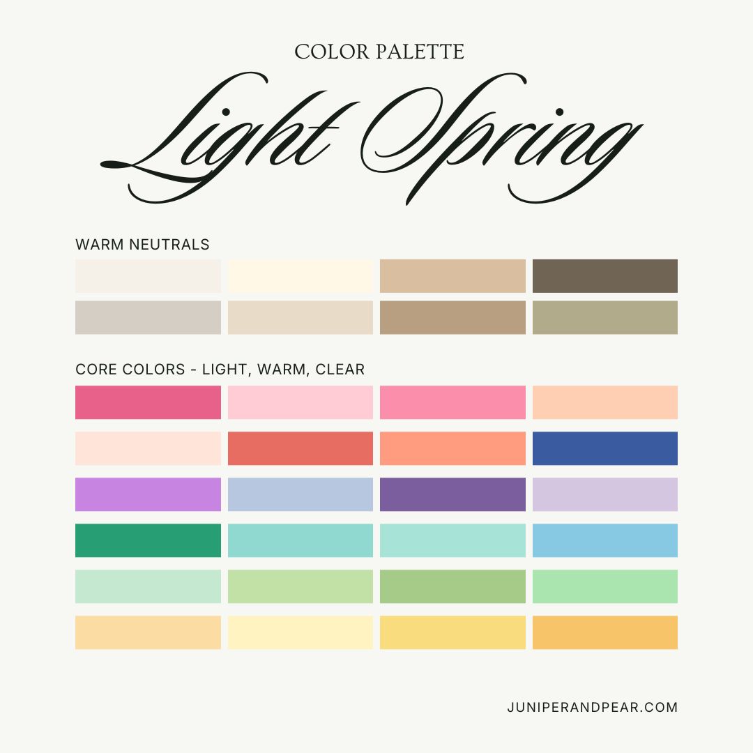 Light Spring Color Palette: A Complete Guide to Finding and Styling ...