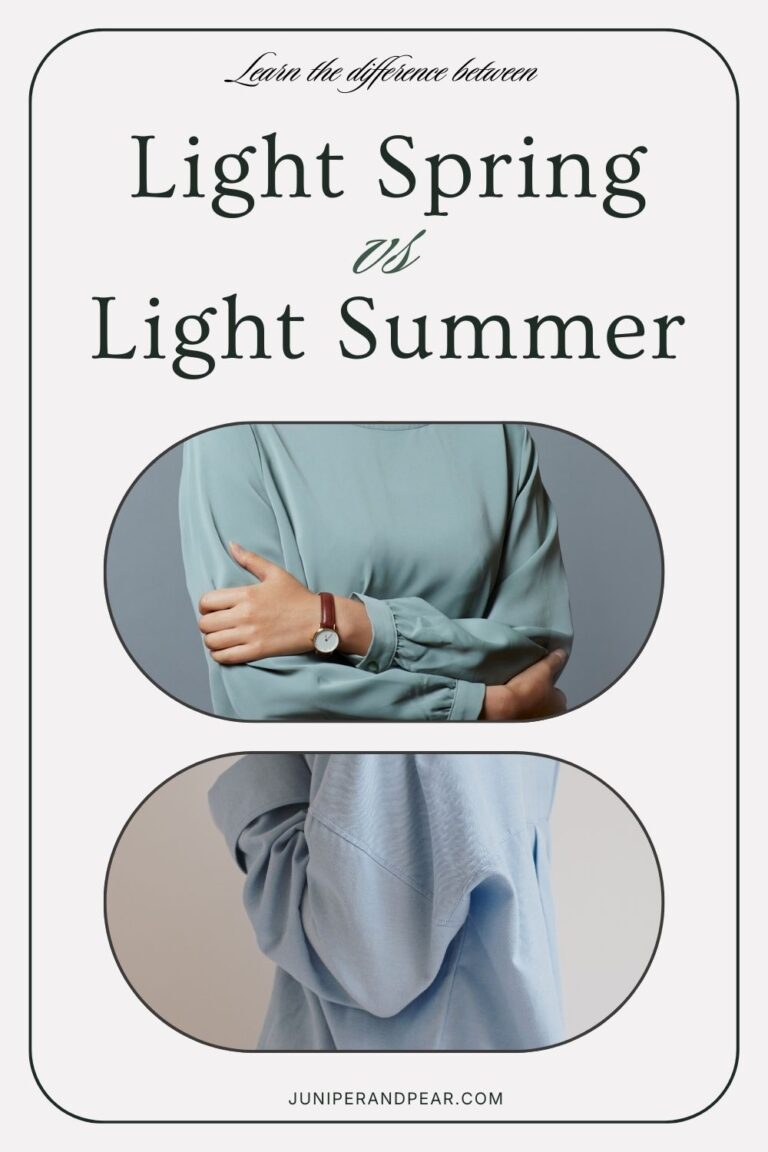 Light Spring vs Light Summer: How to Tell the Difference - Juniper and Pear