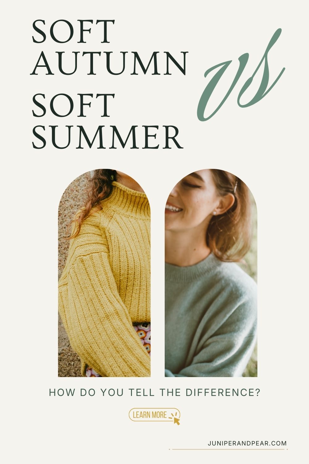 Soft Summer vs Soft Autumn: How to Tell the Difference - Juniper and Pear