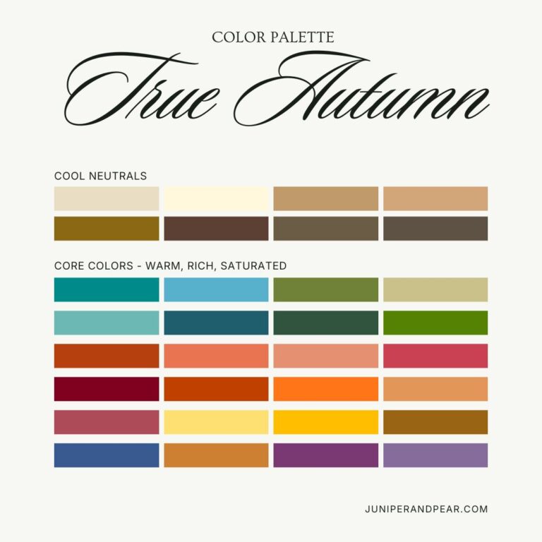 True Autumn Color Palette: A Complete Guide to Finding and Styling Your ...
